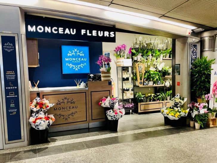 La franchise Monceau Fleurs s’invite dans une station de métro